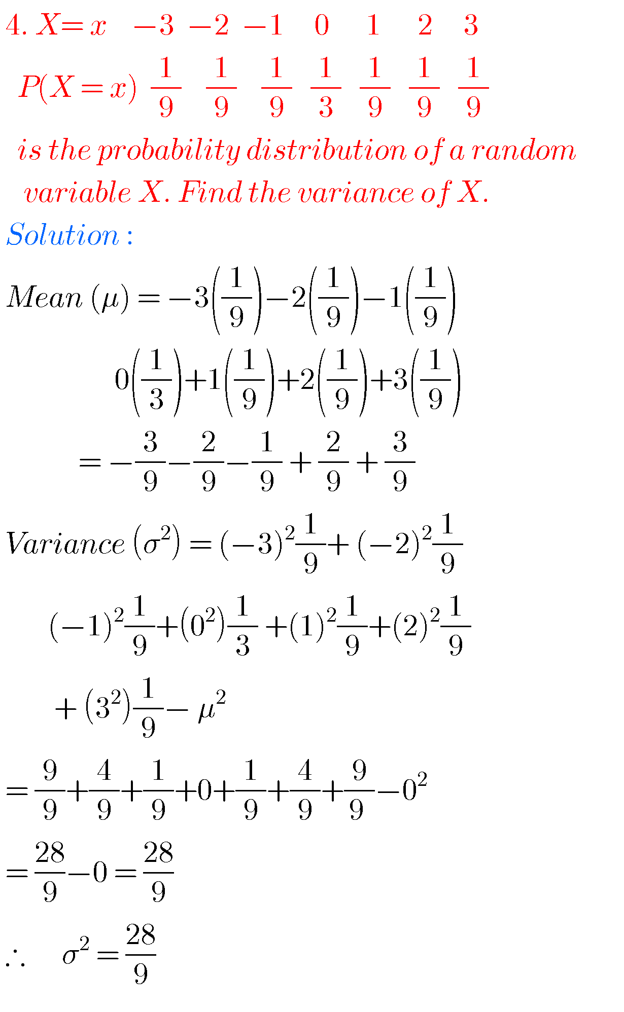 Inter maths solutions for IIA Random Variables and Probability Distributions - MATHS GLOW