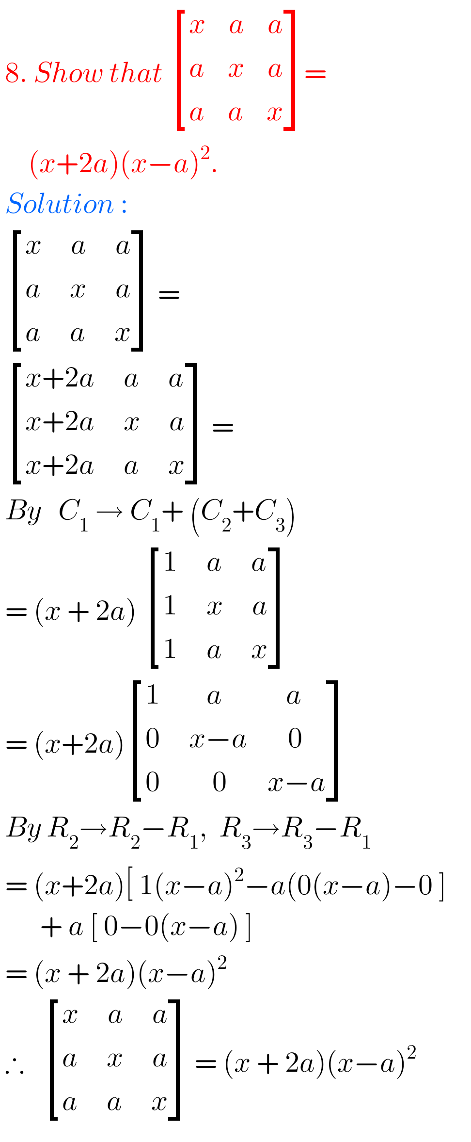 Intermediate Maths Solutions for Exercise 3(d) Matrices - MATHS GLOW