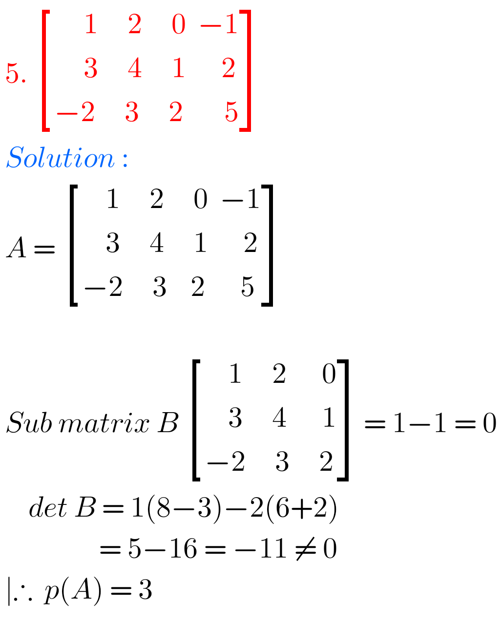 Junior Inter Maths 1A Solutions For Matrices Exercise 3 f Archives