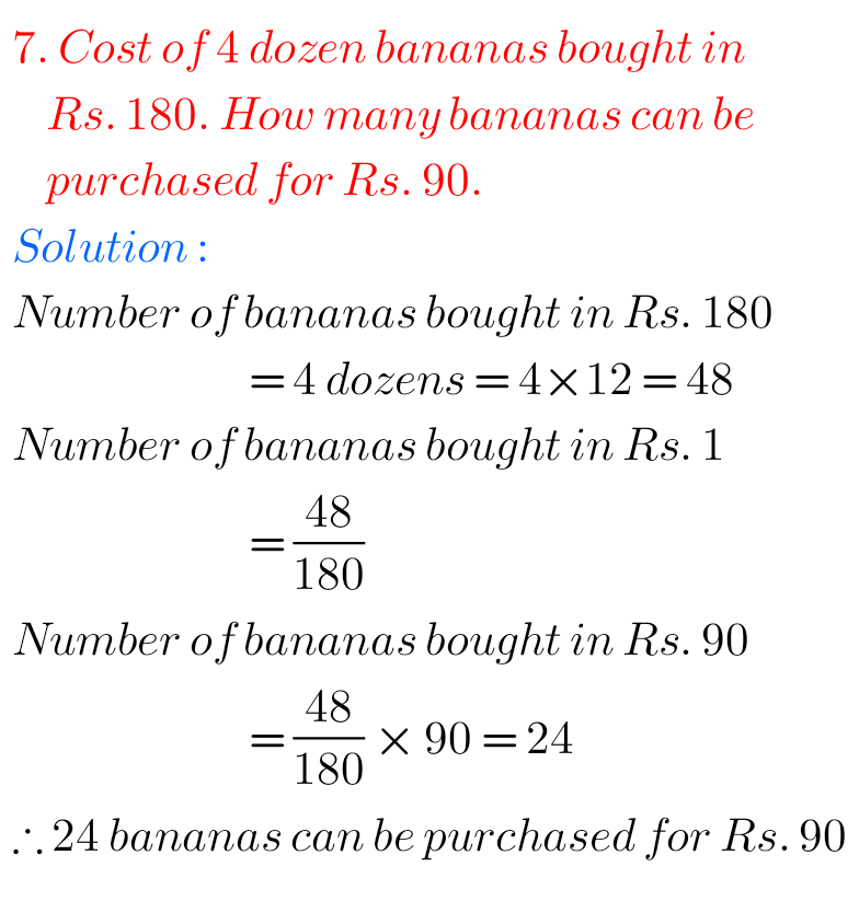 NCERT Maths solutions for Ratios and Proportions chapter 12 exercise 12 ...