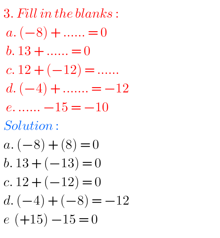 NCERT Maths Solutions for Exercise 6.3 Integers class 6 Chapter 6 ... NCERT Maths Solutions for Exercise 6.3 Integers class 6 Chapter 6 ...