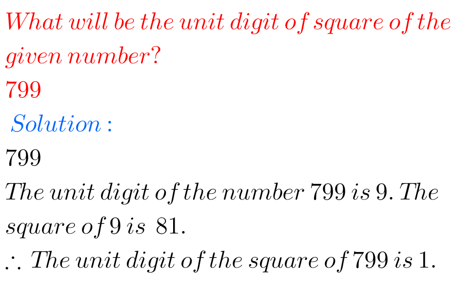 what-will-be-the-unit-digit-of-the-square-of-799-maths-glow